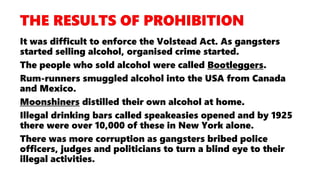 HISTORY YEAR 10: ORGANISED CRIME AND CORRUPTION IN AMERICA | PPTX