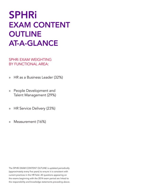 SPHRi Senior Professional in Human Resources | PDF | Human Resources ...