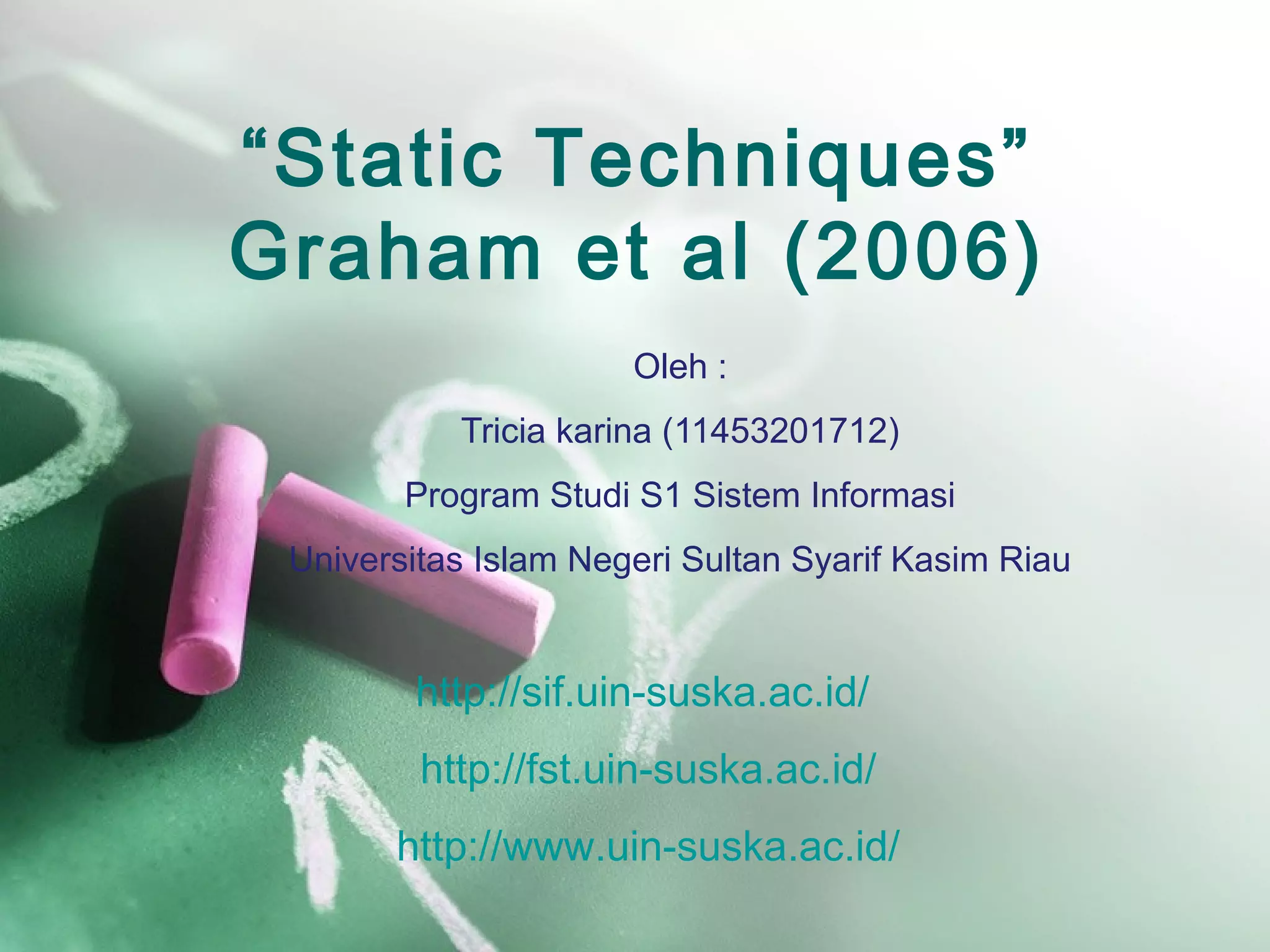 03. static techniques | PPT