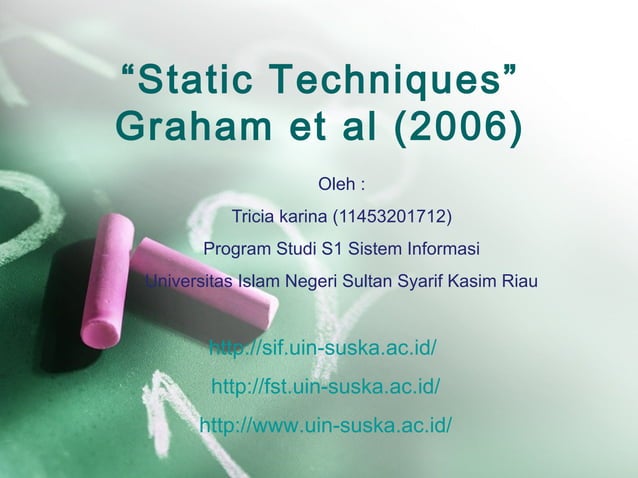 03. static techniques | PPT