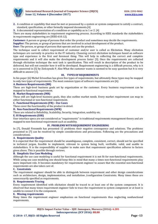 REQUIREMENT ENGINEERING: HOW TO MAKE IT COMPLETE AND CORRECT | PDF