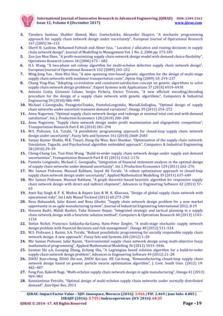 A REVIEW OF MATHEMATICAL MODELS FOR SUPPLY CHAIN NETWORK DESIGN | PDF