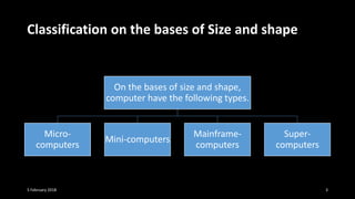 Classification of Computers | PPTX