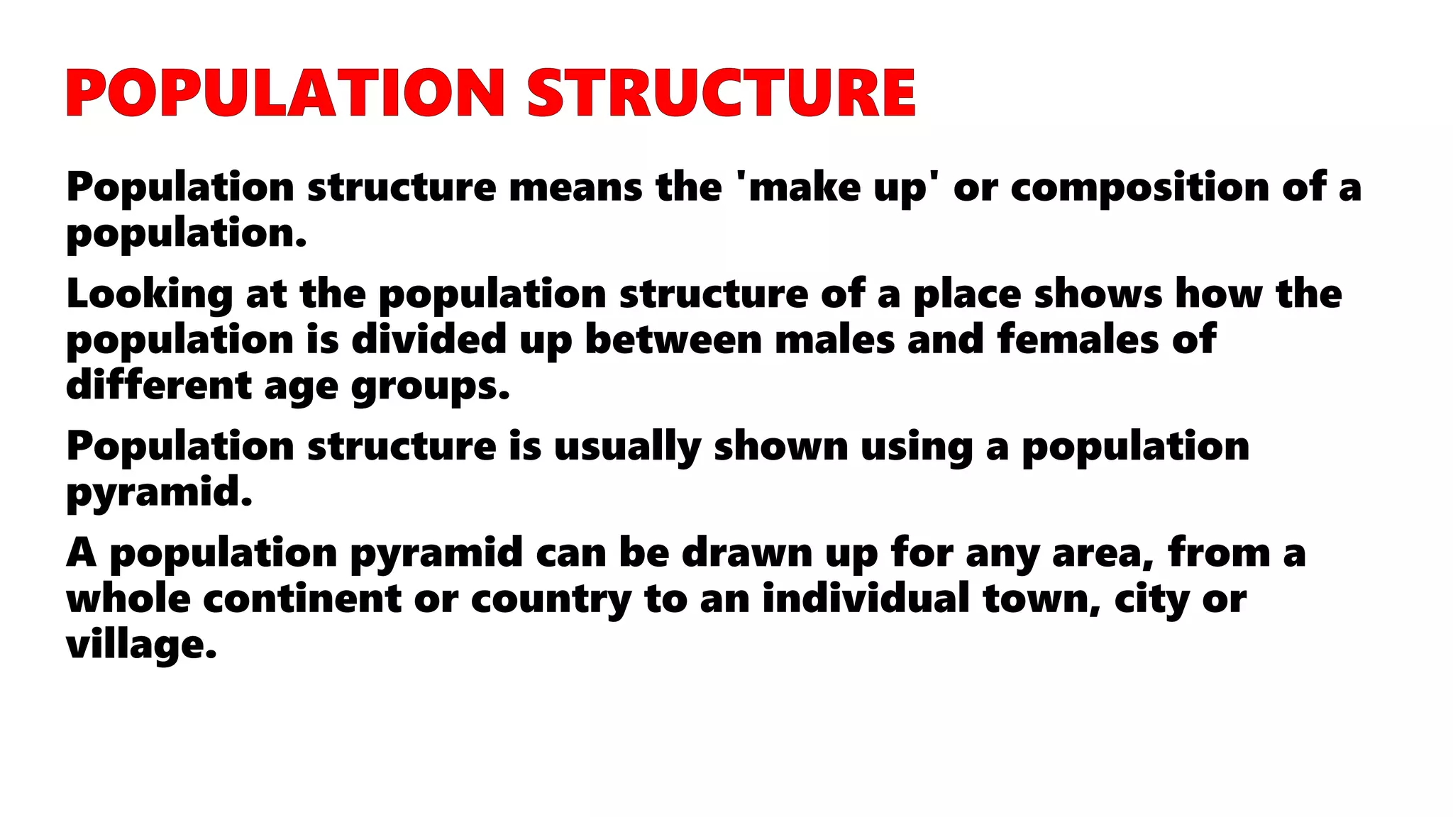 GEOGRAPHY IGCSE: POPULATION STRUCTURE | PPTX