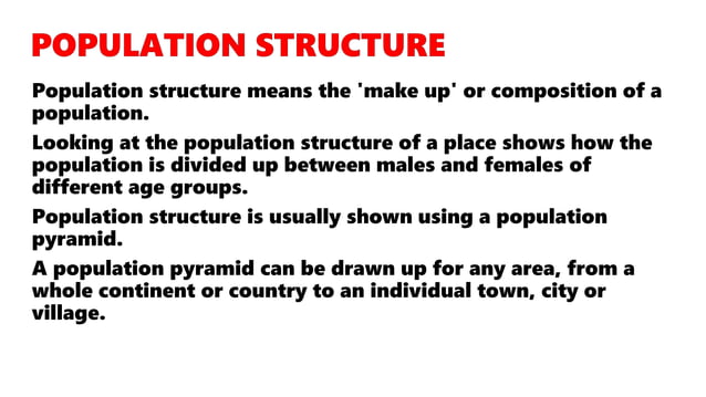 GEOGRAPHY IGCSE: POPULATION STRUCTURE | PPT