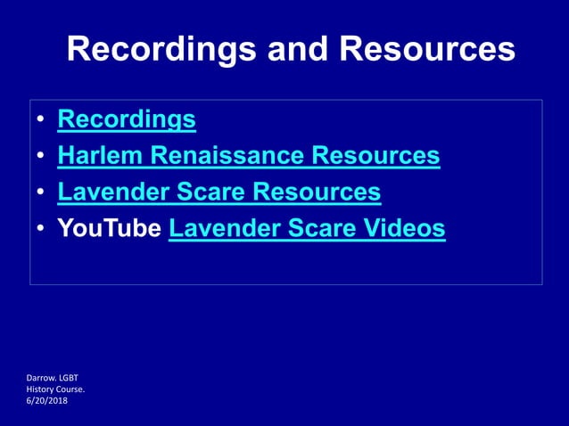 LGBT History: Harlem Renaissance and Lavender Scare | PPTX