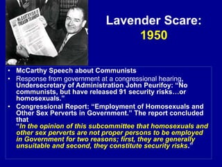 LGBT History: Harlem Renaissance and Lavender Scare | PPTX