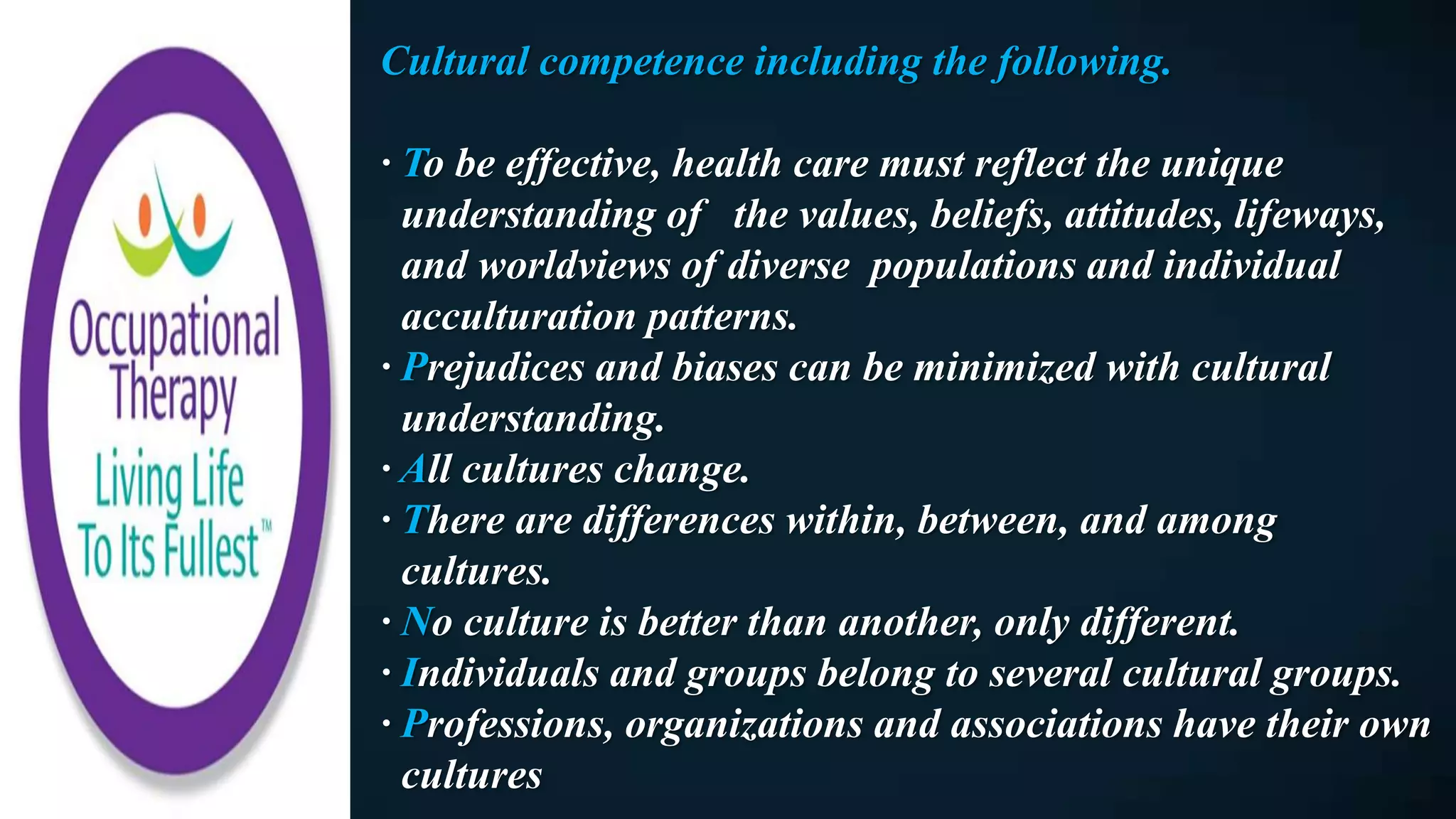 Home and Community Occupations - Culture Impact on Occupations | PPTX