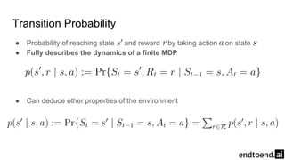 Reinforcement Learning 3. Finite Markov Decision Processes | PDF