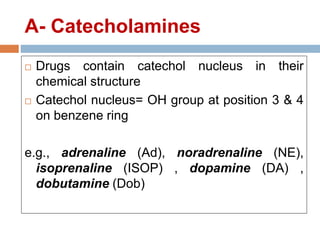 03. adrenergic drugs | PPTX
