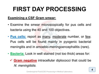 CSF MICROBIOLOGICAL EXAMINATION – II | PDF
