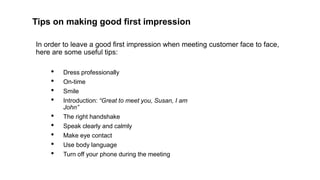 Make A Good First Impression | PPTX