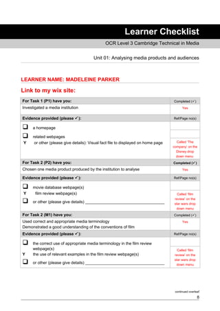 03. unit 1 student guidebook and checklist | DOC | Internet for ...