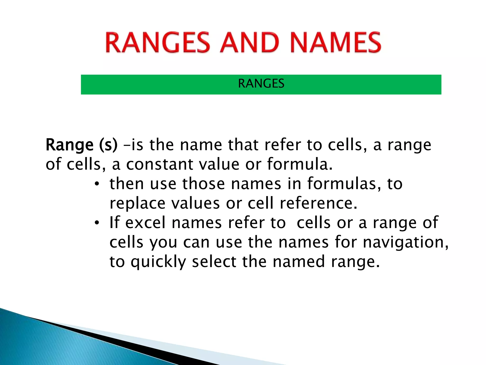 03.names and ranges | PPTX | Computing | Technology & Computing