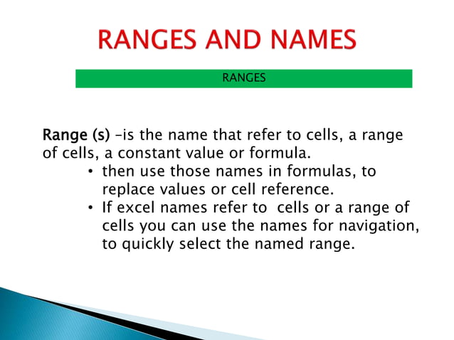 03.names and ranges | PPTX | Computing | Technology & Computing