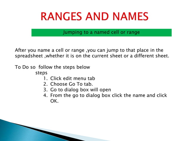 03.names and ranges | PPTX | Computing | Technology & Computing