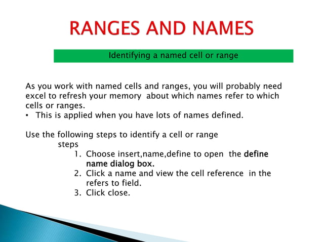 03.names and ranges | PPTX | Computing | Technology & Computing