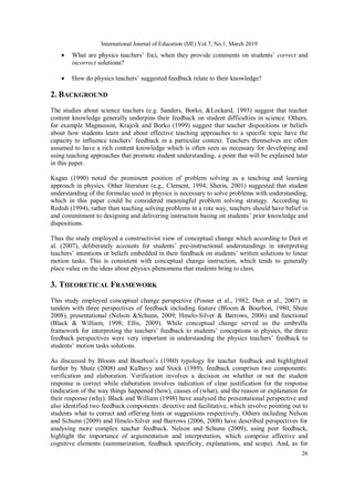 INTERPRETING PHYSICS TEACHERS’ FEEDBACK COMMENTS ON STUDENTS’ SOLUTIO | PDF