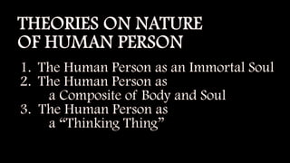 Aspects and Nature of the Human Person | PDF