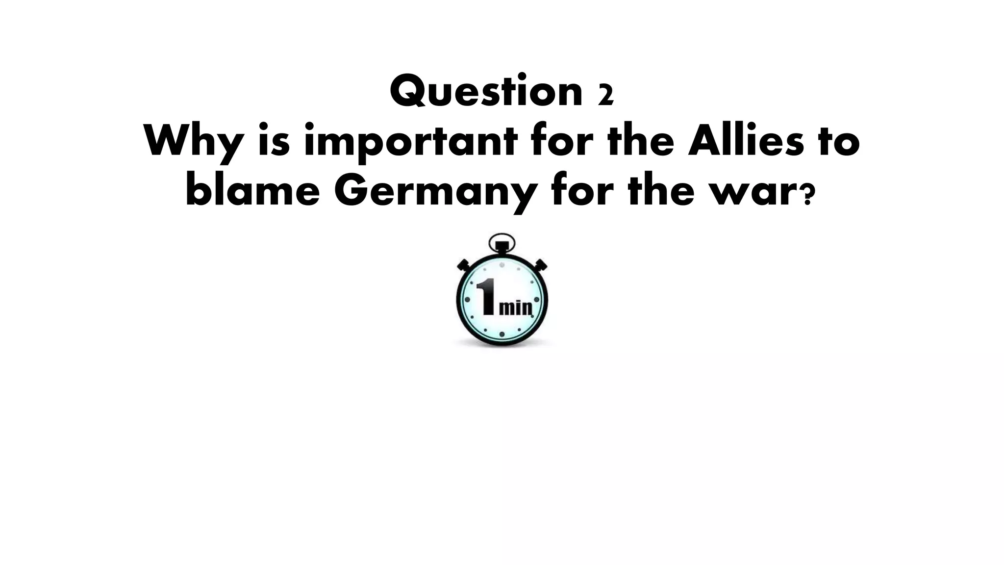 REVISION IGCSE CAMBRIDGE HISTORY: WAR GUILT CLAUSE | PPTX