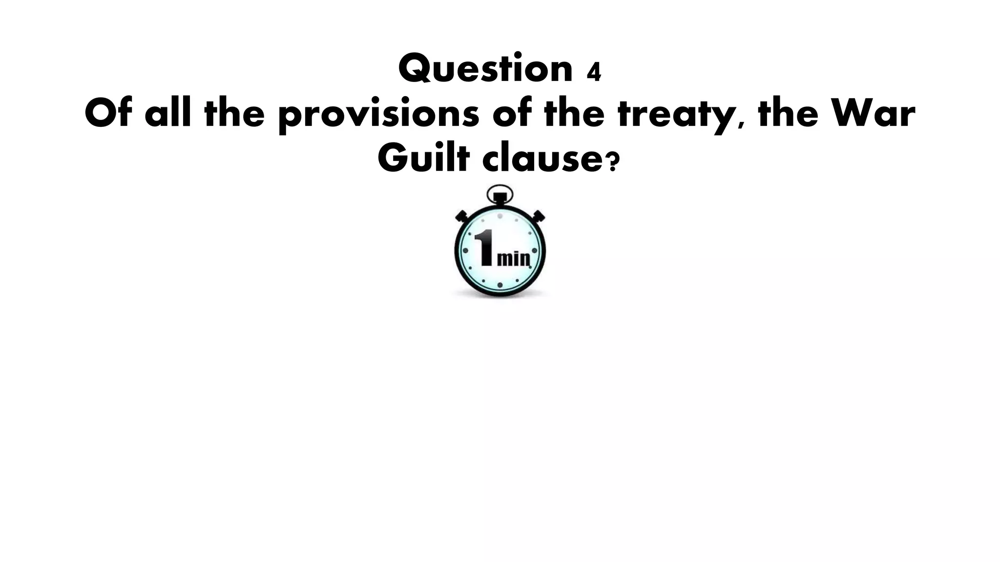 REVISION IGCSE CAMBRIDGE HISTORY: WAR GUILT CLAUSE | PPTX