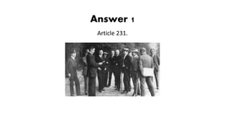 REVISION IGCSE CAMBRIDGE HISTORY: WAR GUILT CLAUSE | PPTX