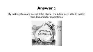 REVISION IGCSE CAMBRIDGE HISTORY: WAR GUILT CLAUSE | PPTX