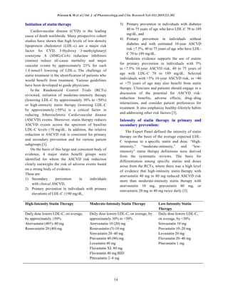 A study on prescription pattern and rational use of statins in tertiary care corporate hospital ...