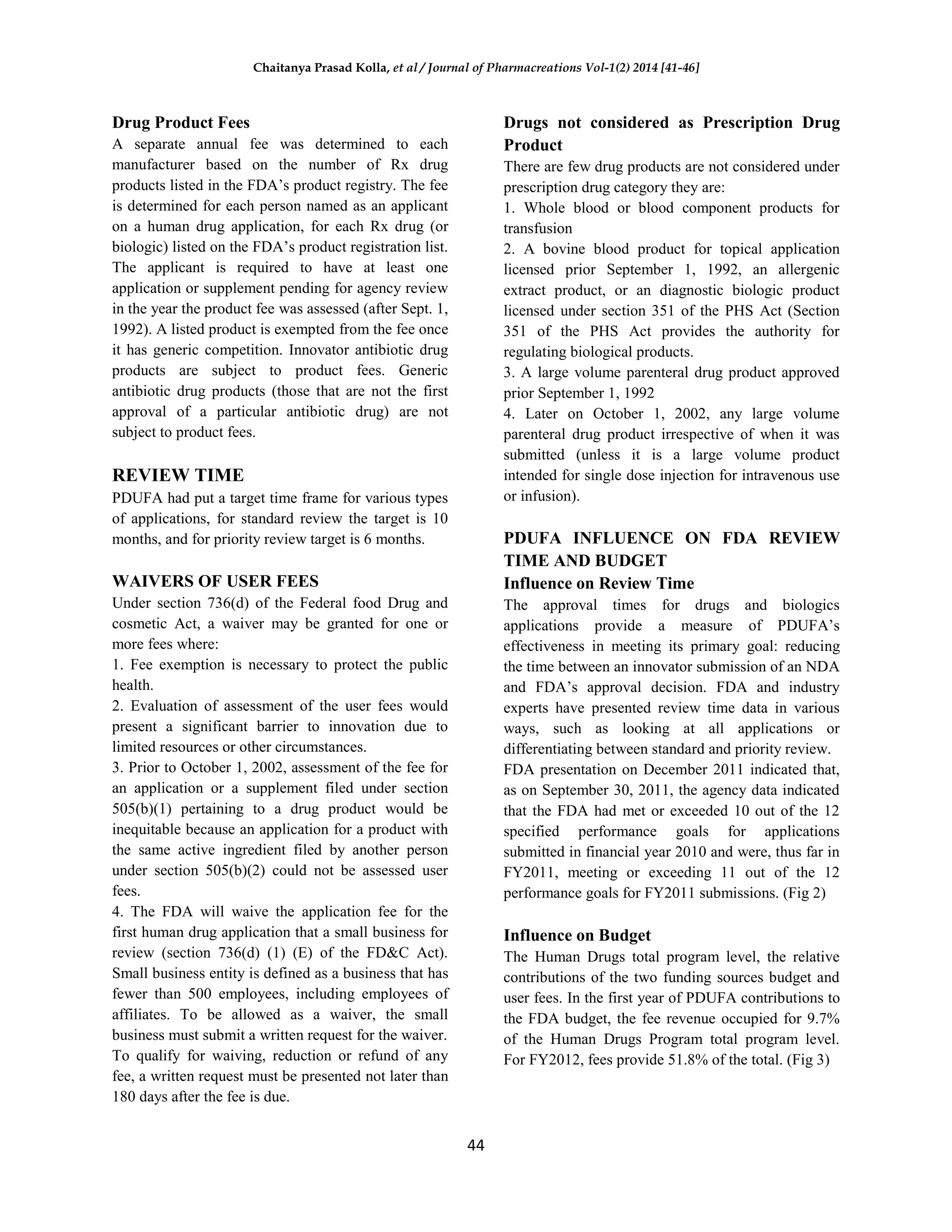 Prescription drug user fee act and its influence on review time and ...