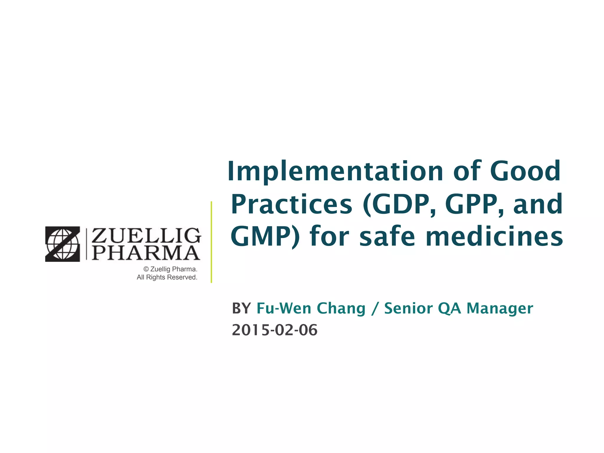 Session 3: Fu-Wen Chang, nternational Federation of Pharmaceutical ...