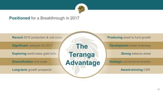 teranga gold swiss mining presentation | PDF