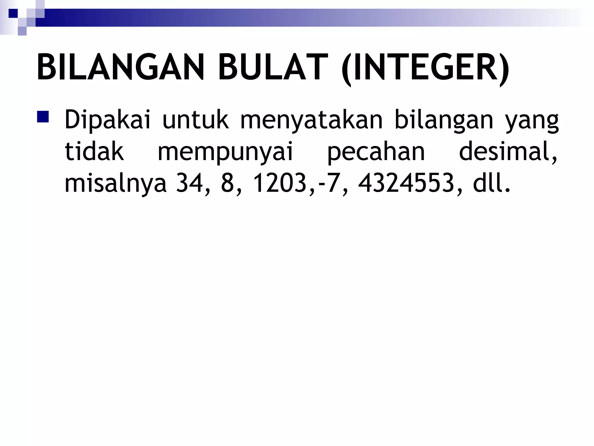 variabel tipe data | PPT