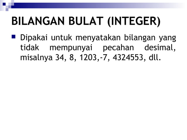 variabel tipe data | PPT