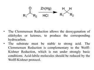 Clemmensen reduction- Heterocyclic and Organic chemistry- As per PCI ...