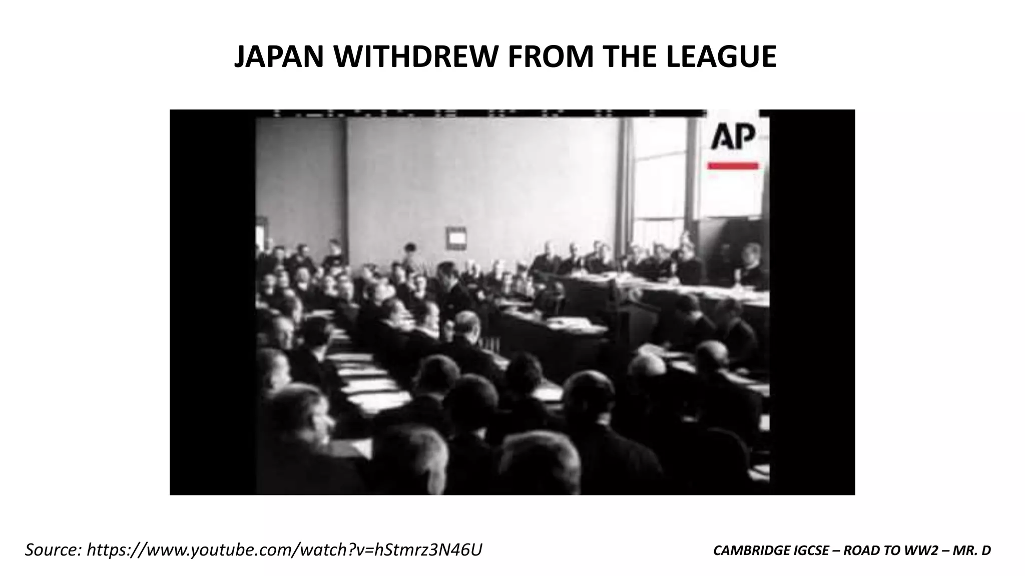 HISTORY IGCSE CONTENT - 20TH CENTURY OPTION - THE ROAD TO WW2 ...