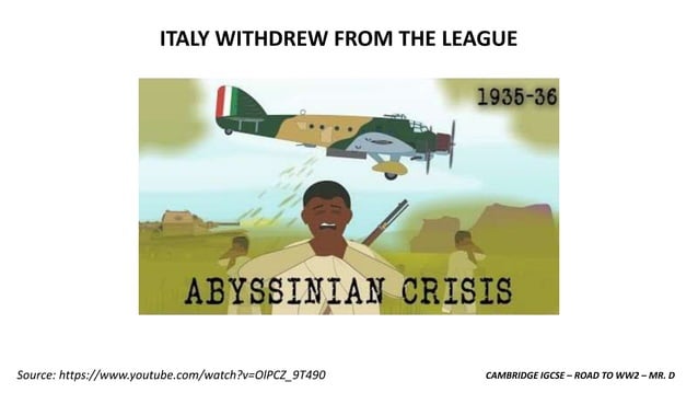 HISTORY IGCSE CONTENT - 20TH CENTURY OPTION - THE ROAD TO WW2 ...