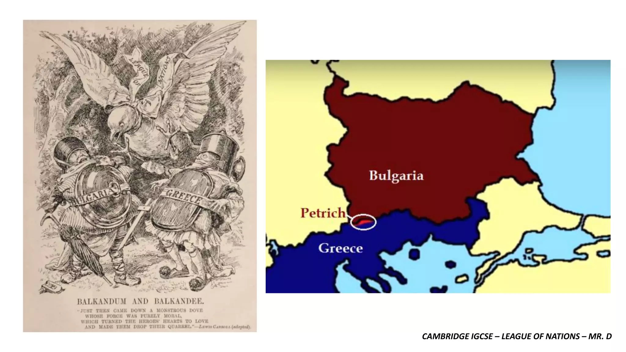 HISTORY IGCSE CONTENT - 20TH CENTURY OPTION - LEAGUE OF NATIONS ...