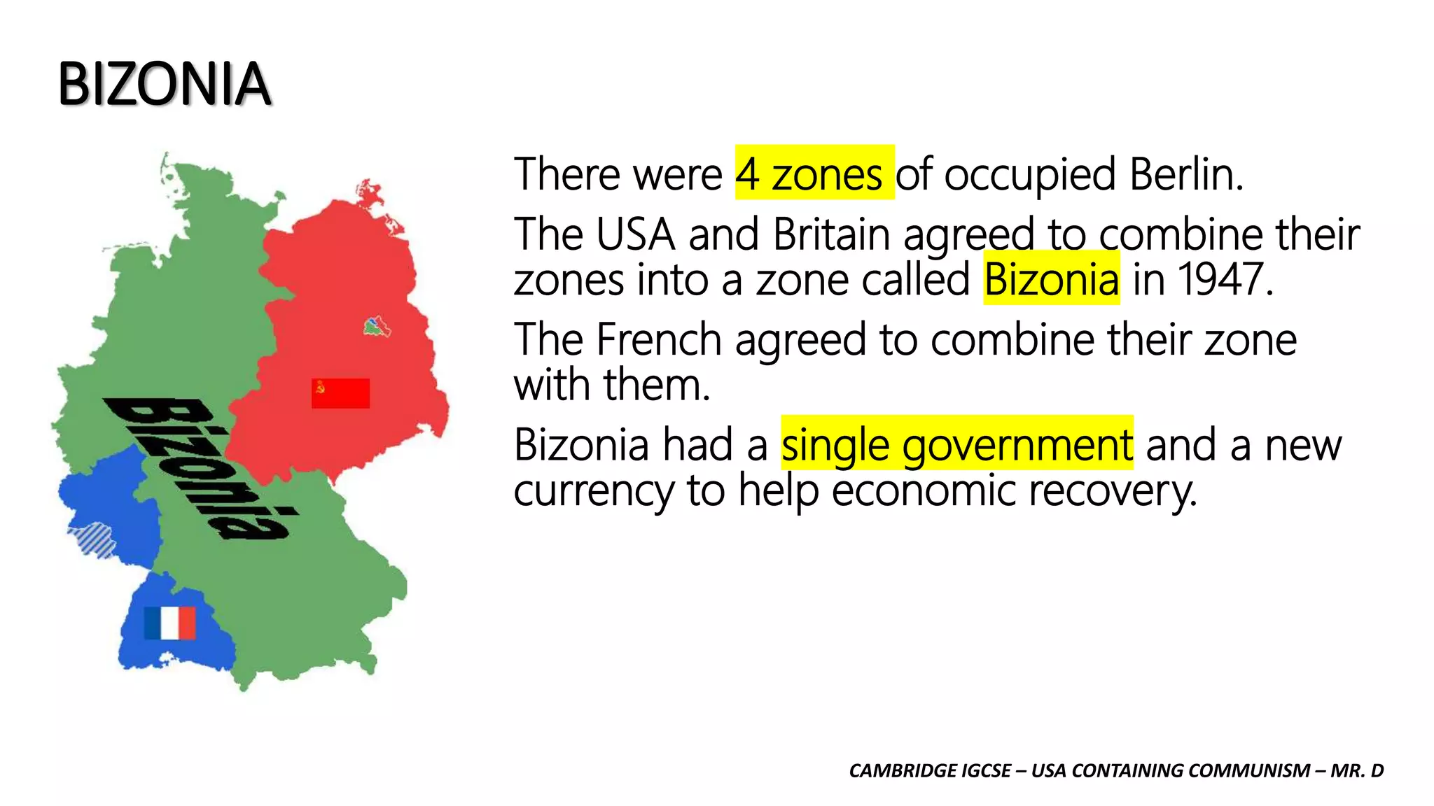 HISTORY IGCSE CONTENT - 20TH CENTURY OPTION - USA CONTAINING COMMUNISM ...