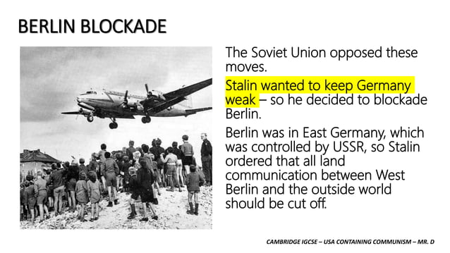 HISTORY IGCSE CONTENT - 20TH CENTURY OPTION - USA CONTAINING COMMUNISM ...