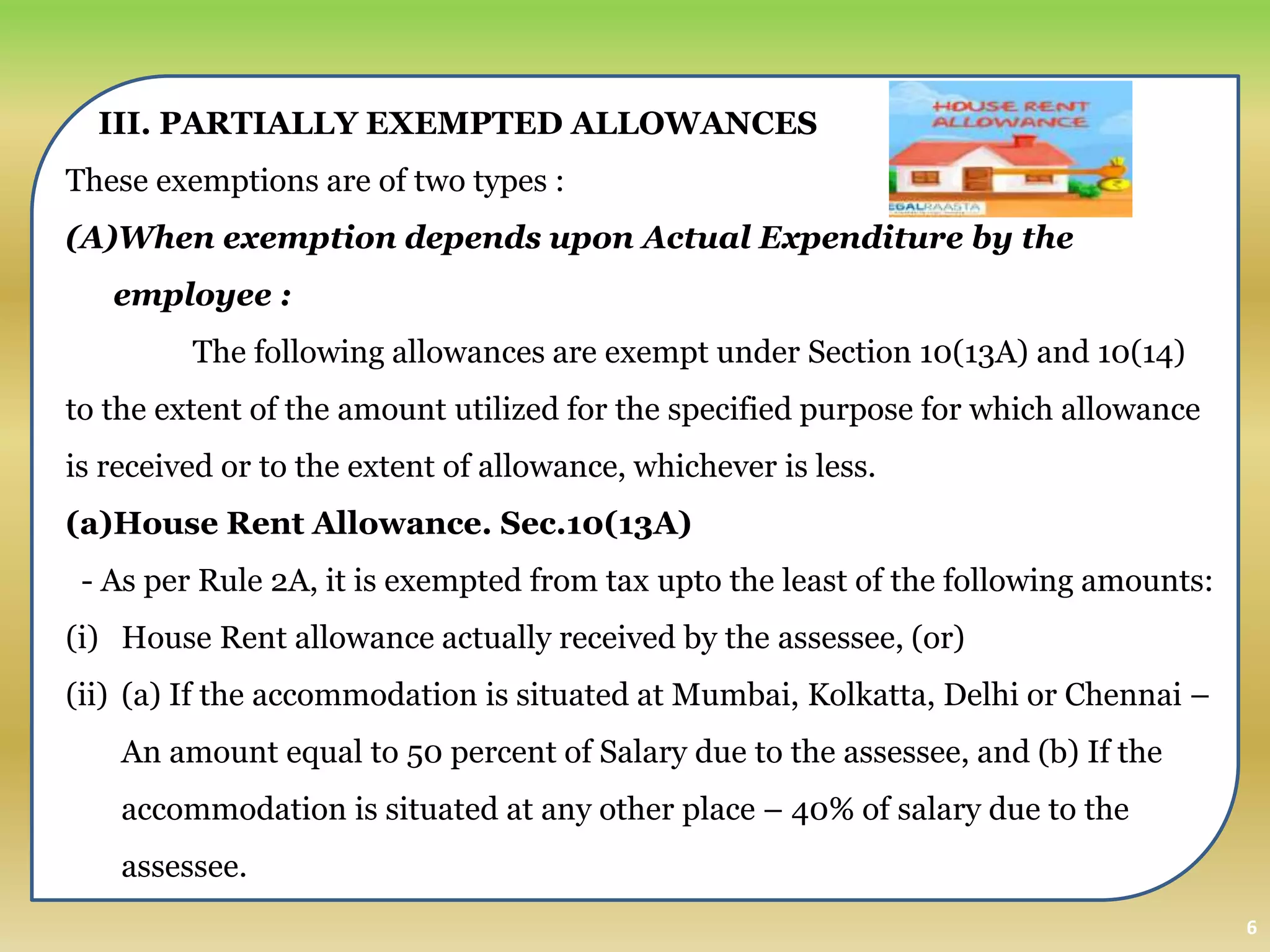 INCOME TAX LAW & PRACTICE - ALLOWANCES | PPTX