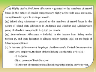 INCOME TAX LAW & PRACTICE - ALLOWANCES | PPTX