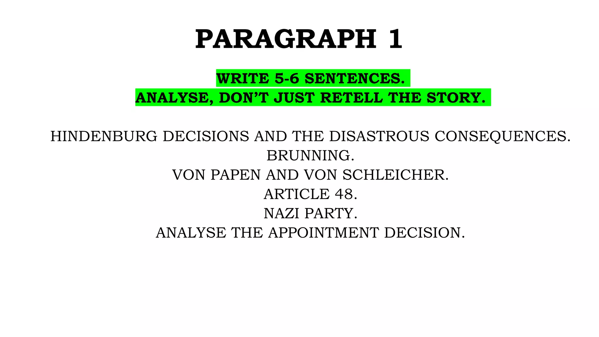 HISTORY IGCSE REVISION - MODEL PAPER 4 - HITLER DOMINATING GERMANY BY ...
