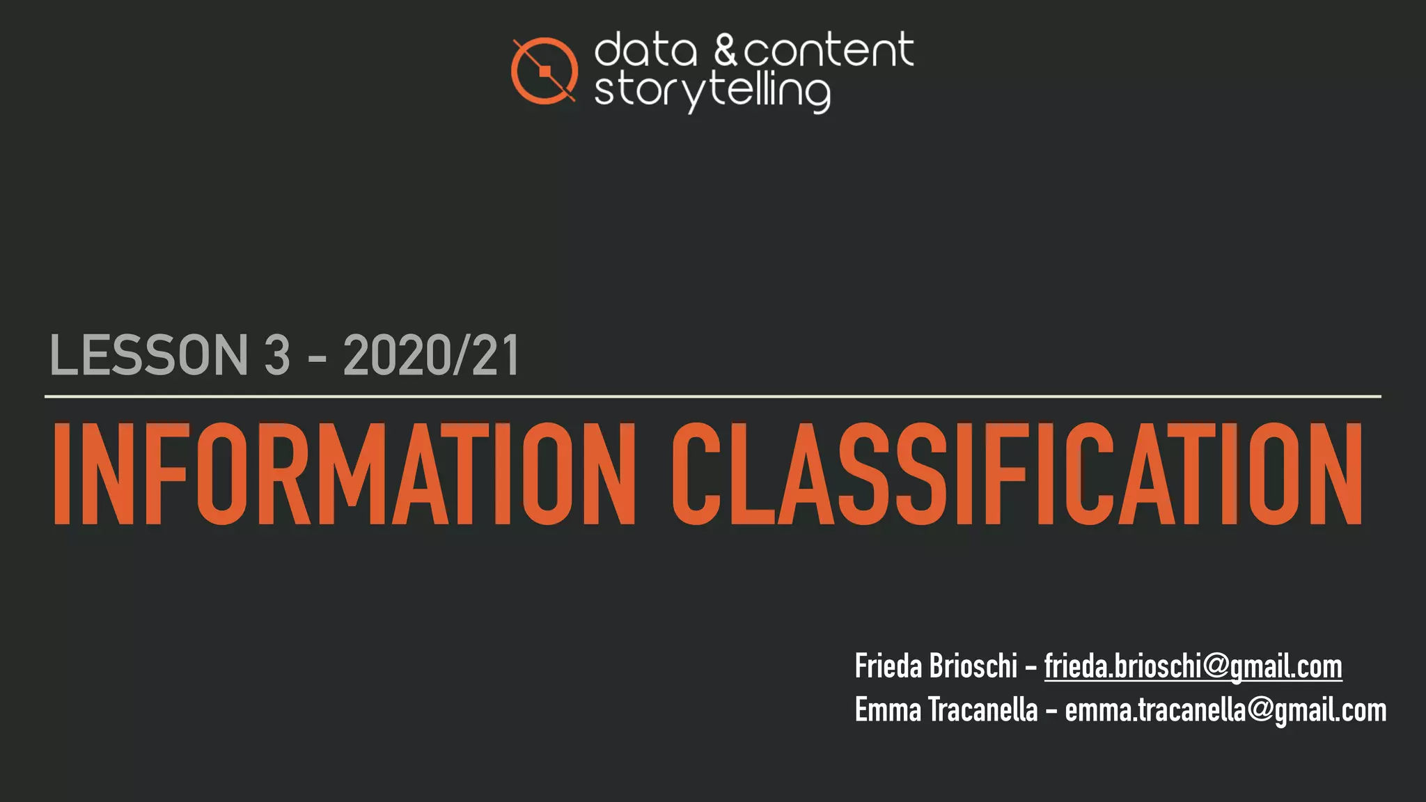 Information Classification (v. ITA 2021) | PPT