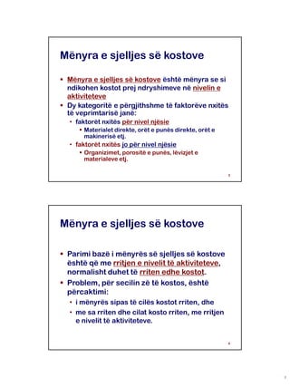 03 sjellja e kostos ppt | PDF