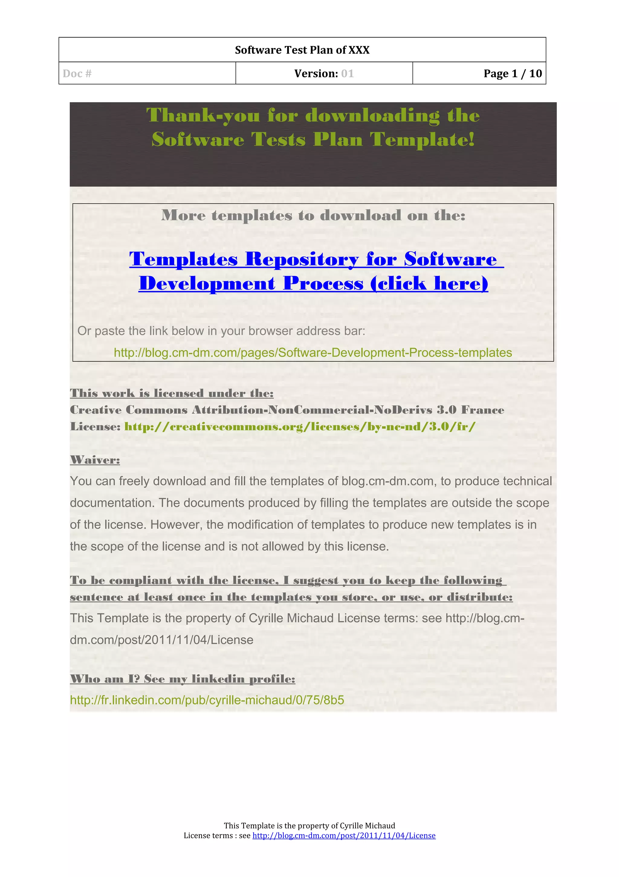 03 software test-plan-template | PDF