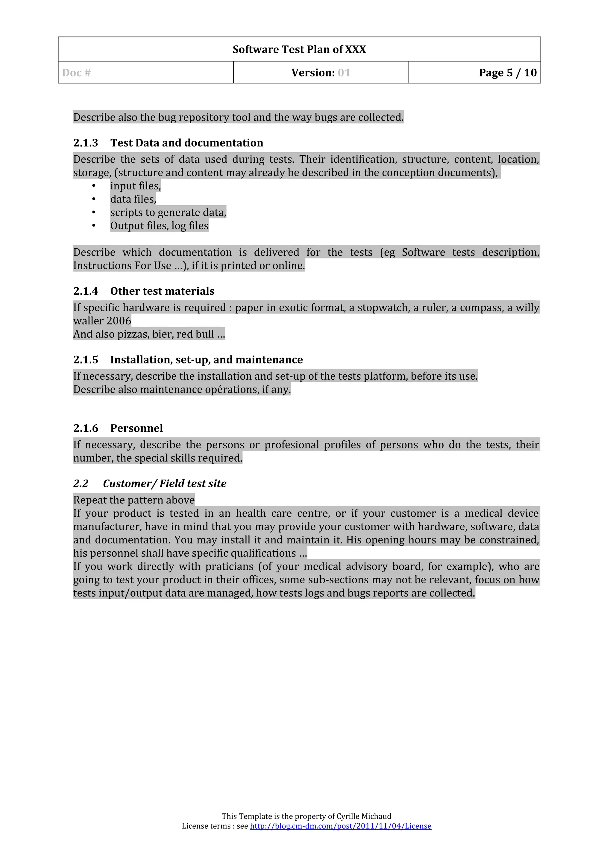 03 software test-plan-template | PDF