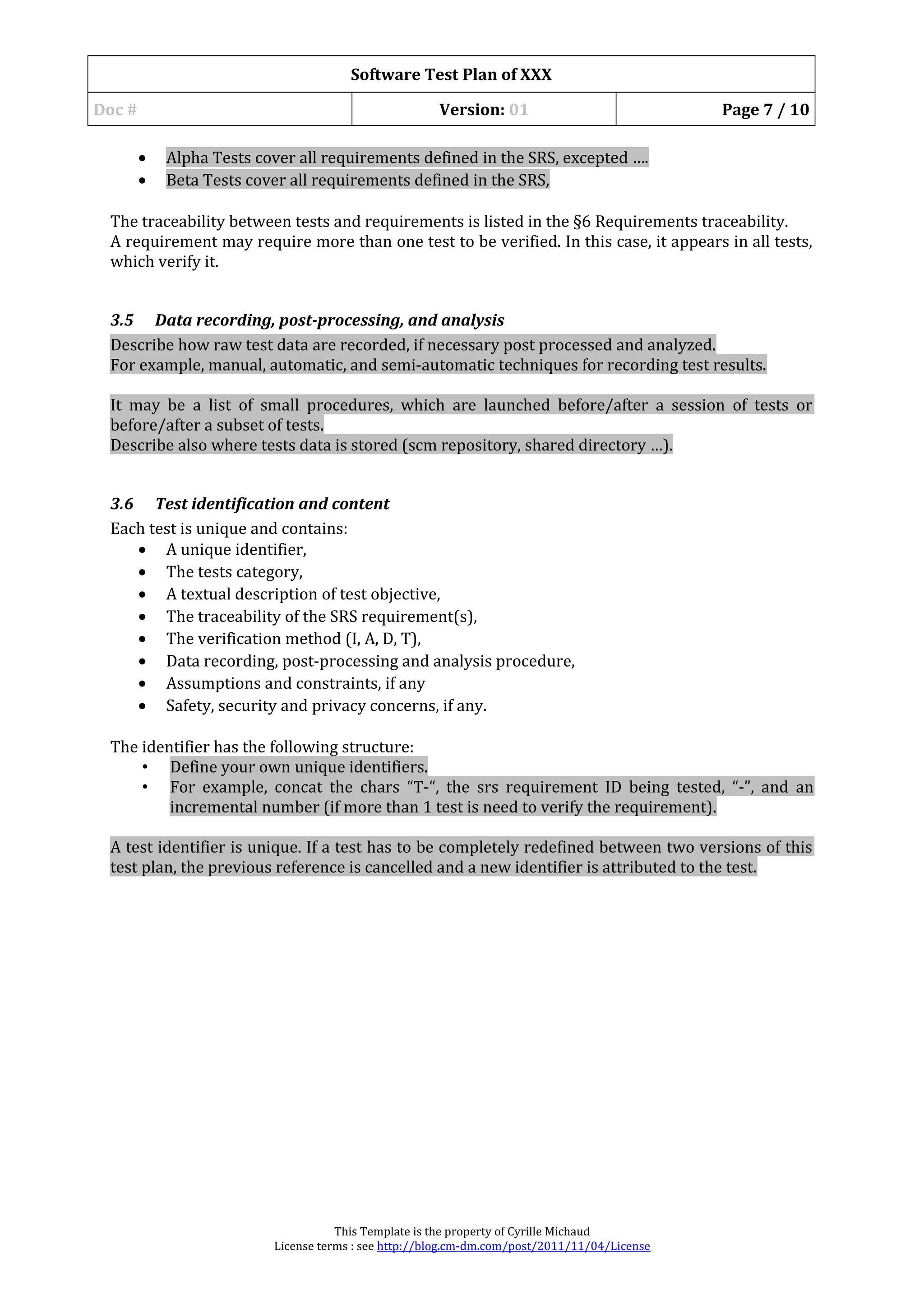 03 software test-plan-template | PDF