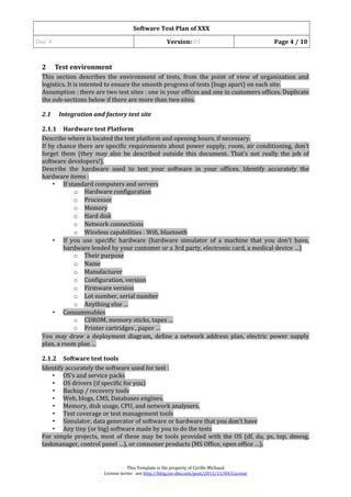 03 software test-plan-template | PDF