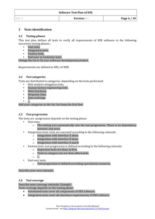 03 software test-plan-template | PDF