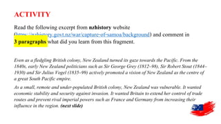 THE SAMOAN MAU MOVEMENT: EARLY NEW ZEALAND ASPIRATIONS IN THE PACIFIC ...